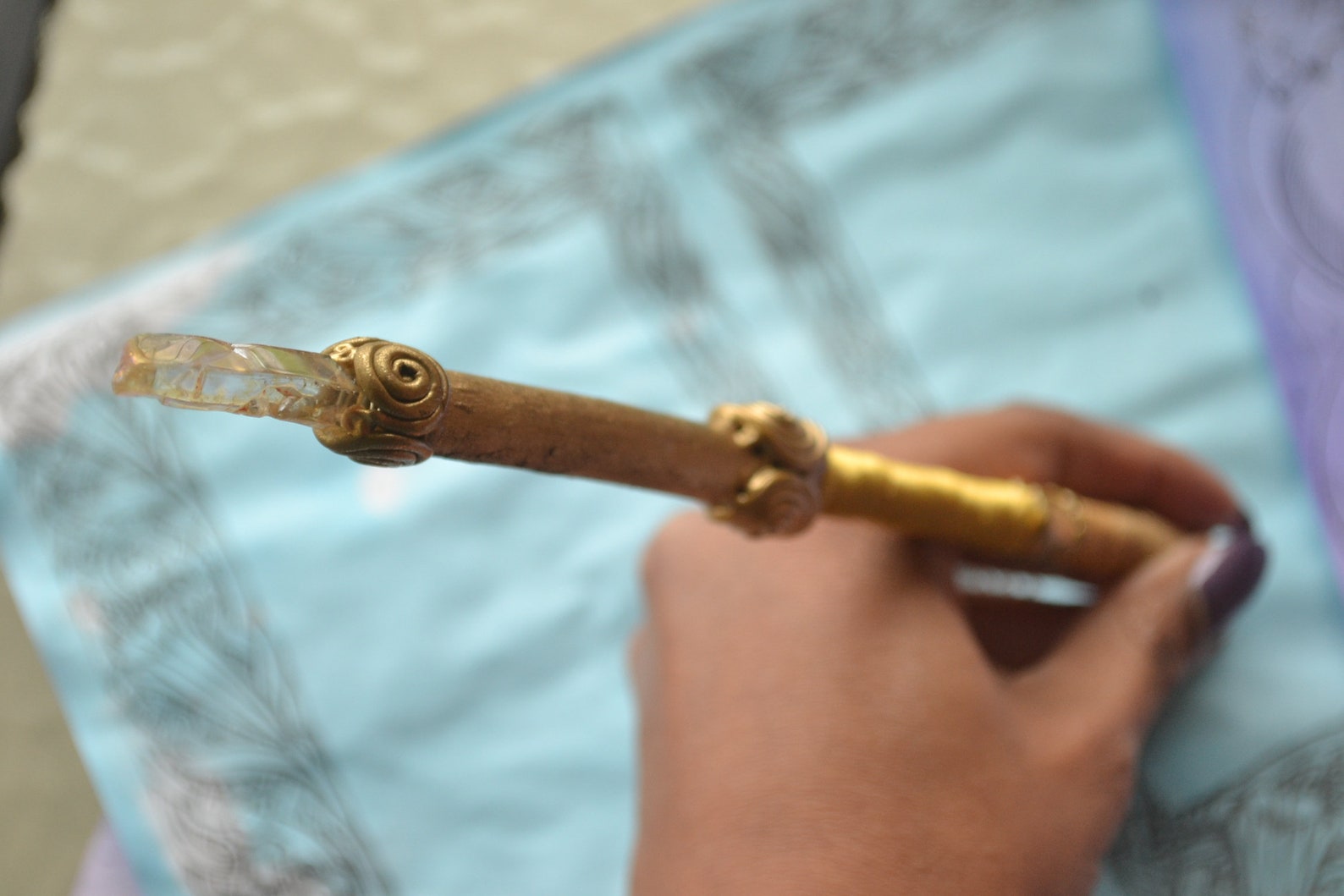 Custom Writing Wand Refillable Crystal Pen. Handcrafted Tree - Etsy