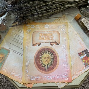 Wheel of the Year Summer Solstice Book of Shadows Pages. Litha - Etsy