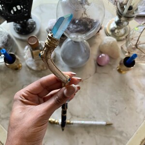 Custom Writing Wand Refillable Crystal Pen. Handcrafted Tree Branch ...