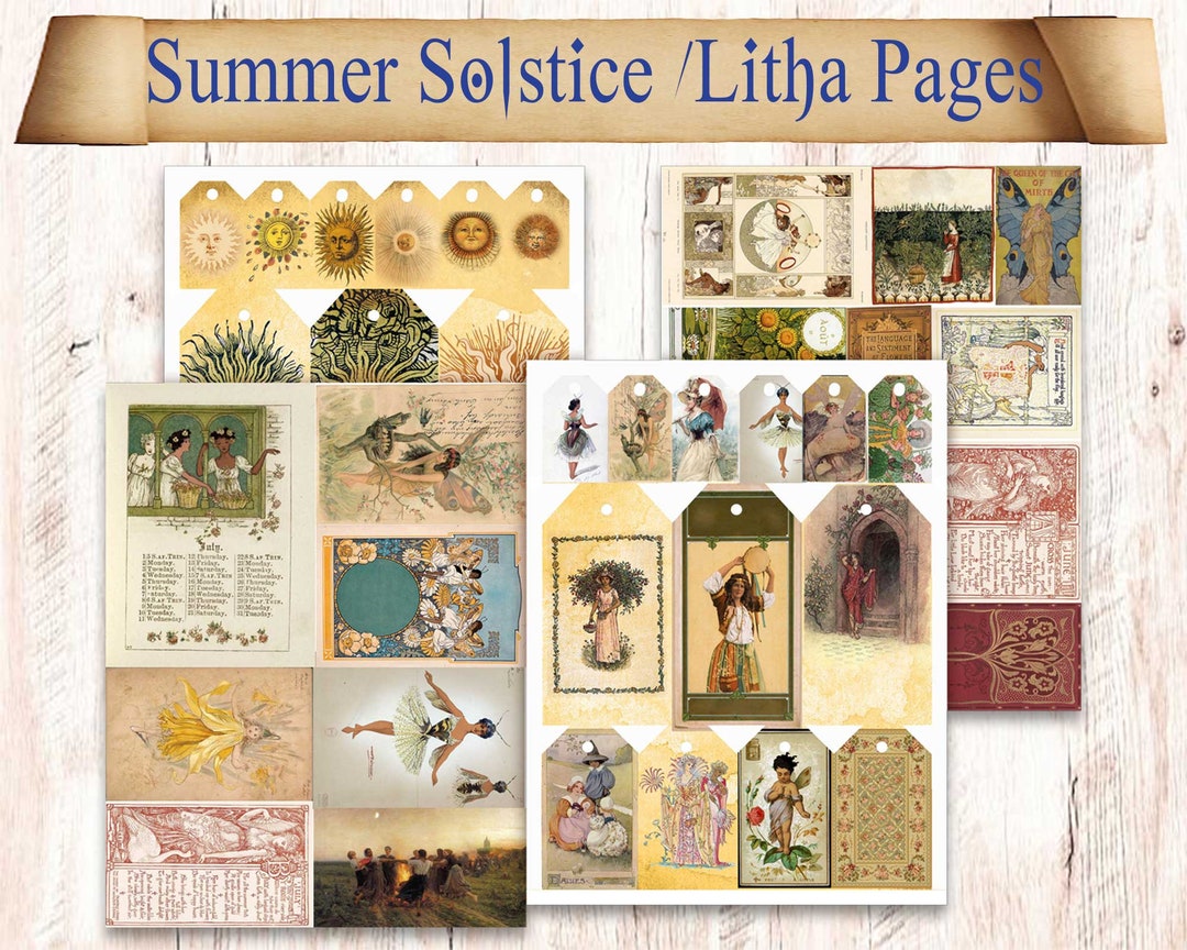 41 Printable Litha Journaling Ephemera for Your Witchcraft Sabbats ...