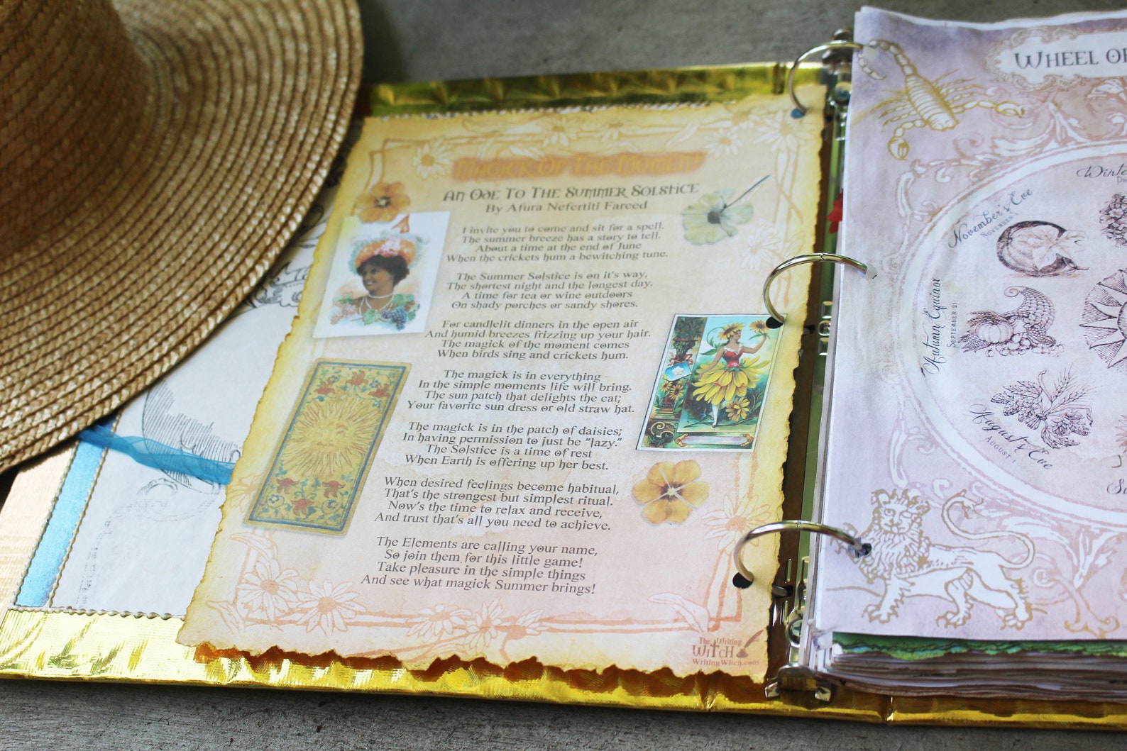 Summer Solstice Book of Shadows Page: Litha Sabbat Poem. Midsummer ...