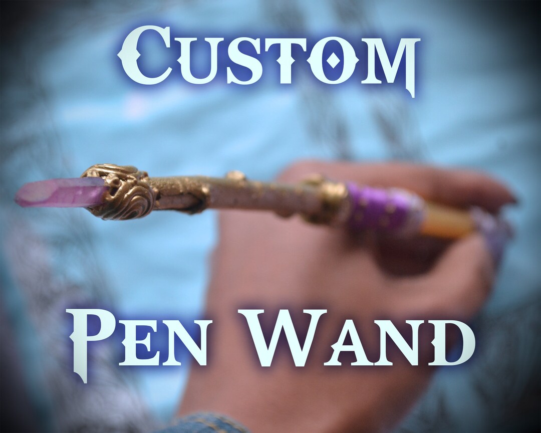 Custom Writing Wand Refillable Crystal Pen. Handcrafted Tree Branch ...