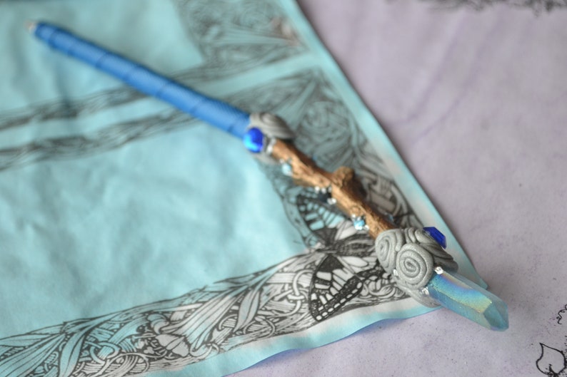 Custom Writing Wand Refillable Crystal Pen. Handcrafted Tree - Etsy