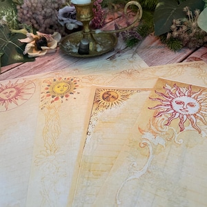 320 Sun Book of Shadows Printable Pages. Solar Illustrations ...