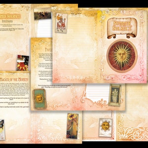 Wheel of the Year Summer Solstice Book of Shadows Pages. Litha - Etsy
