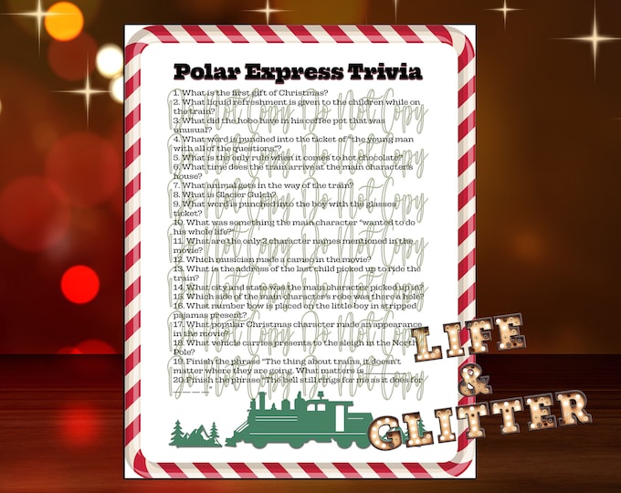 Polar Express Activity Sheets - INSTANT DOWNLOAD - Printable Red ...