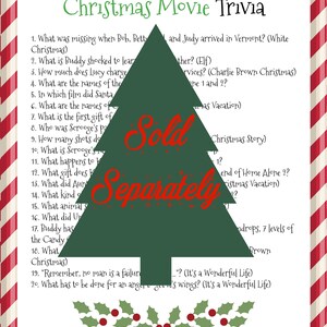 Printable White Christmas Movie Trivia Christmas Party Game | Etsy