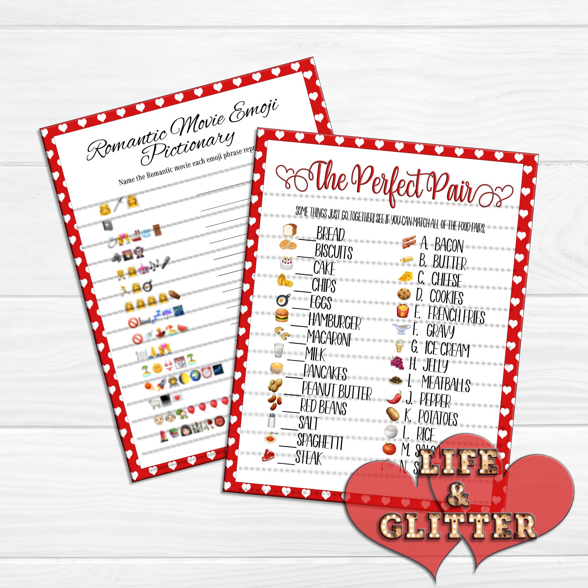 Valentine's Day Game Bundle, Emoji Game, Games for Children, V-day ...