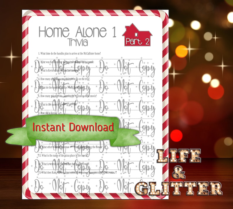 NEW Home Alone Trivia Part 2, Home Alone Movie Game With ANSWERS Home ...