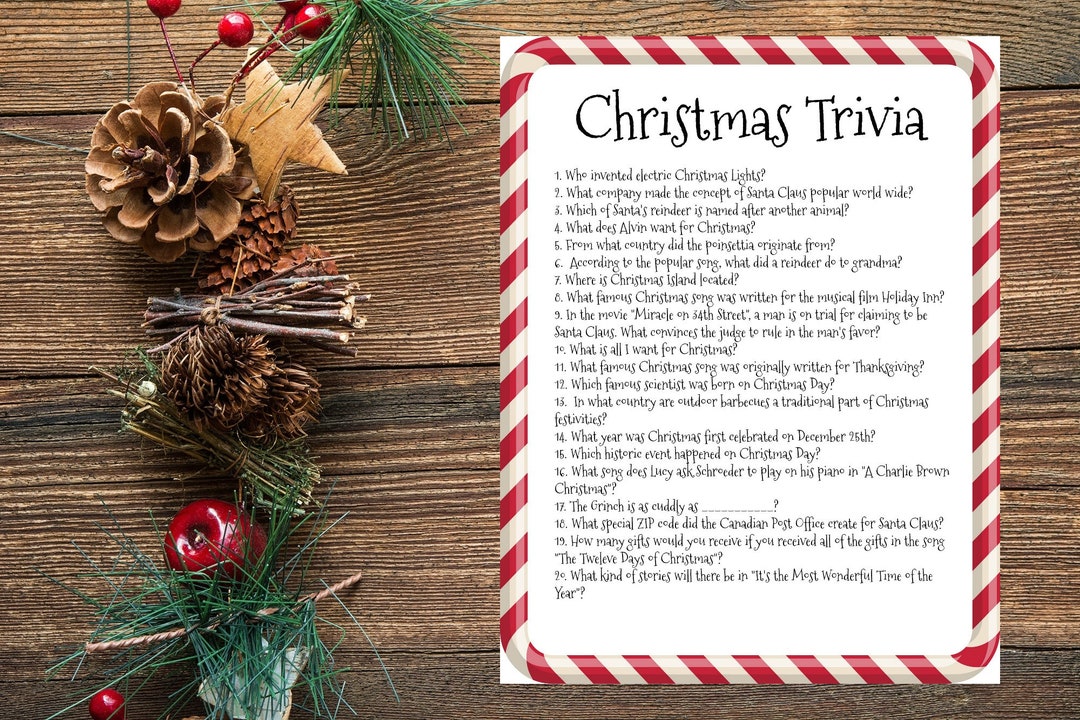 Christmas Trivia Game: Holiday Party, Ugly Sweater Party (digital ...
