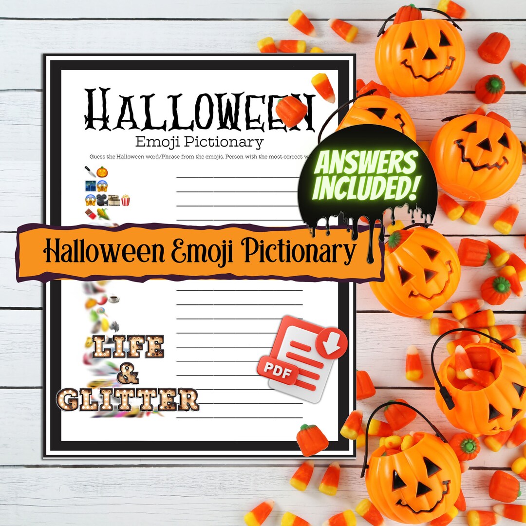 Halloween Emoji Pictionary Answers Included, Emoji Pictionary ...