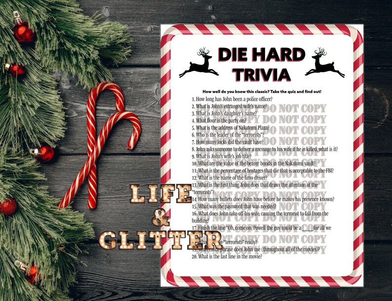 Die Hard Christmas Movie Trivia Die Hard Movie Bruce Willis Die Hard Christmas Movie Trivia Die Hard Movie Bruce Willis