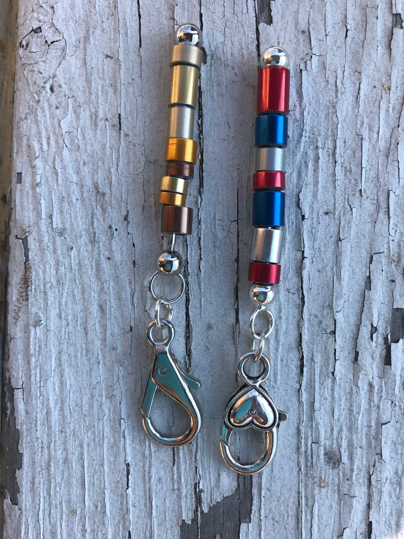 Knitting Needle Key Fob/purse Charm/zipper Pull- Thingamajig! - Etsy