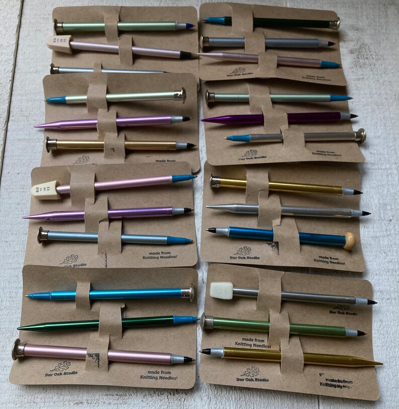 Knitting Needle Pens set of 3 - Etsy
