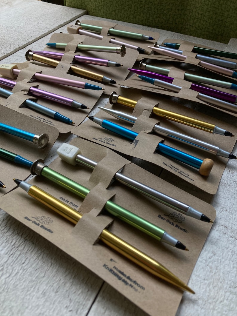 Knitting Needle Pens set of 3 - Etsy