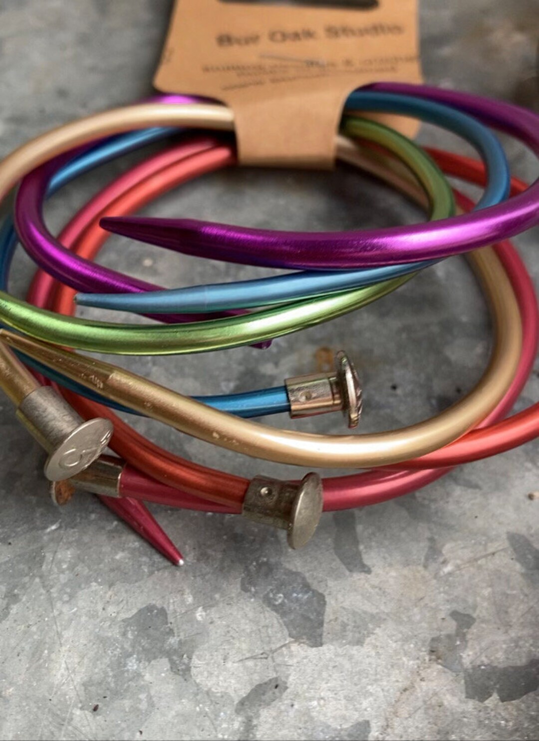 Bracelets, Rainbow Set of 6: Recycled Knitting Needle Bangles - Etsy