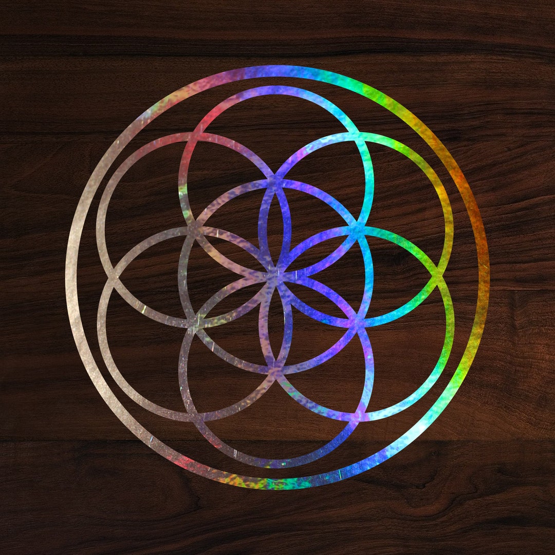 Seed of Life Sacred Geometry Die-cut Decal Sticker Holograph Edition ...