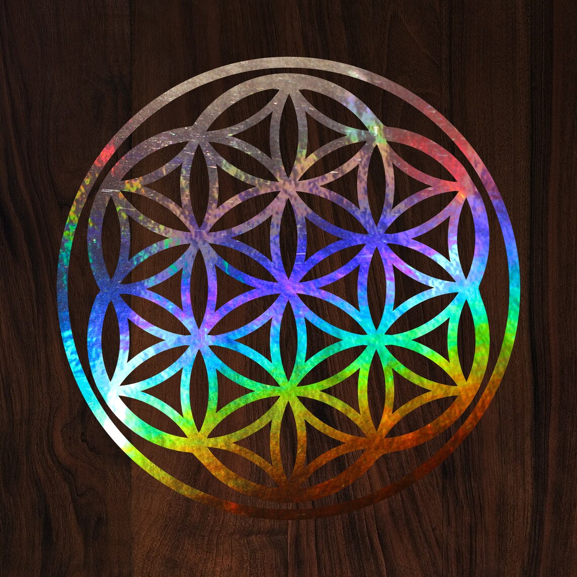 Flower of Life Die-cut Decal Sticker 3x3 Holograph Edition - Etsy