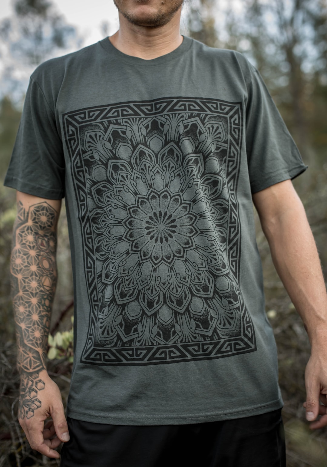Abstraction T ~ Hemp ~ Made in the USA ~ Sacred Geometry Shirt ~ Tattoo ...