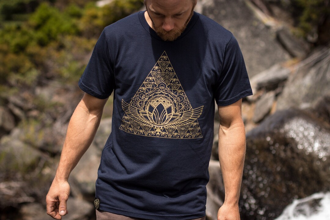 Horus Pyramid Hemp T Organic, Egyptian Clothing, Sacred Geometry Shirt ...