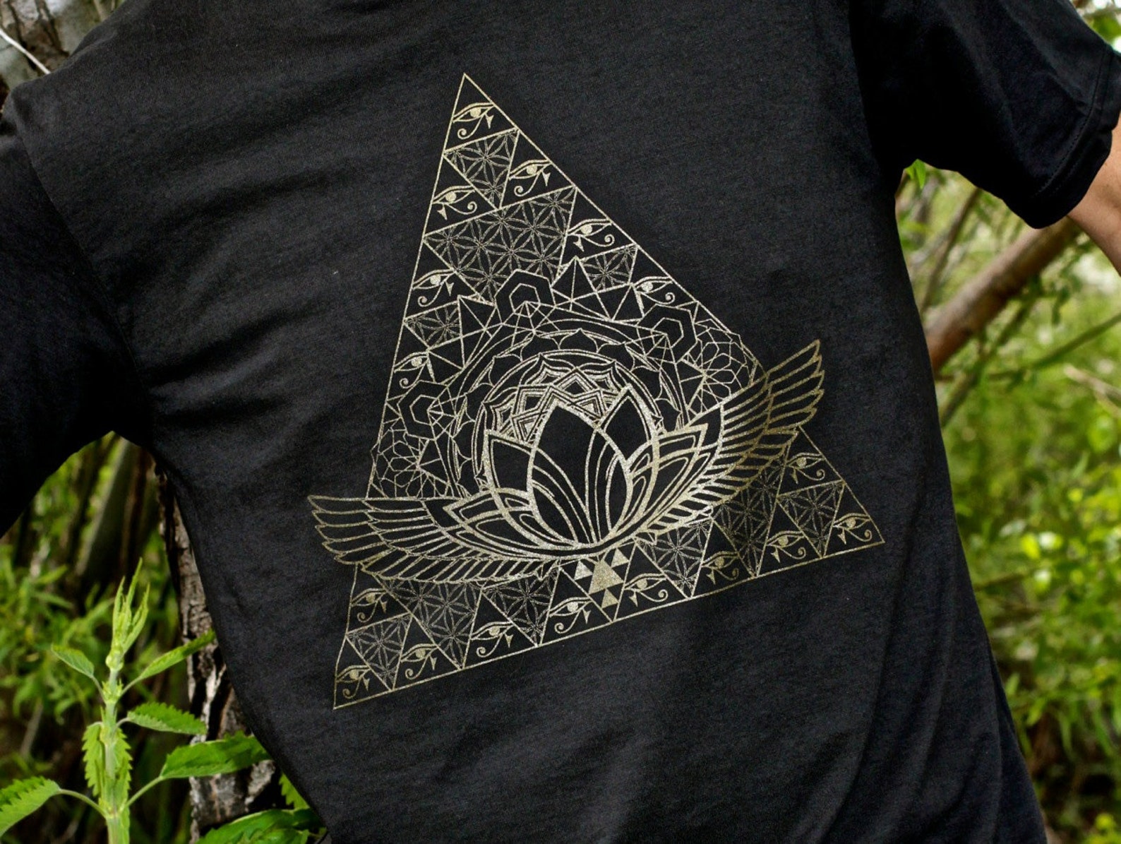 Sacred Pyramid Organic T-shirt ~ Made in the USA. Egyptian Clothing ...