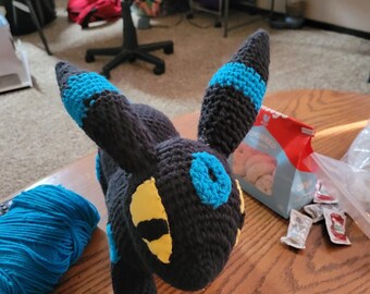 Crochet PDF Umbreon Pattern/pdf Dark Kitty Pattern/written and Photo ...