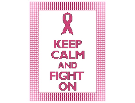Keep Calm and Fight on Cross Stitch Pattern - Etsy