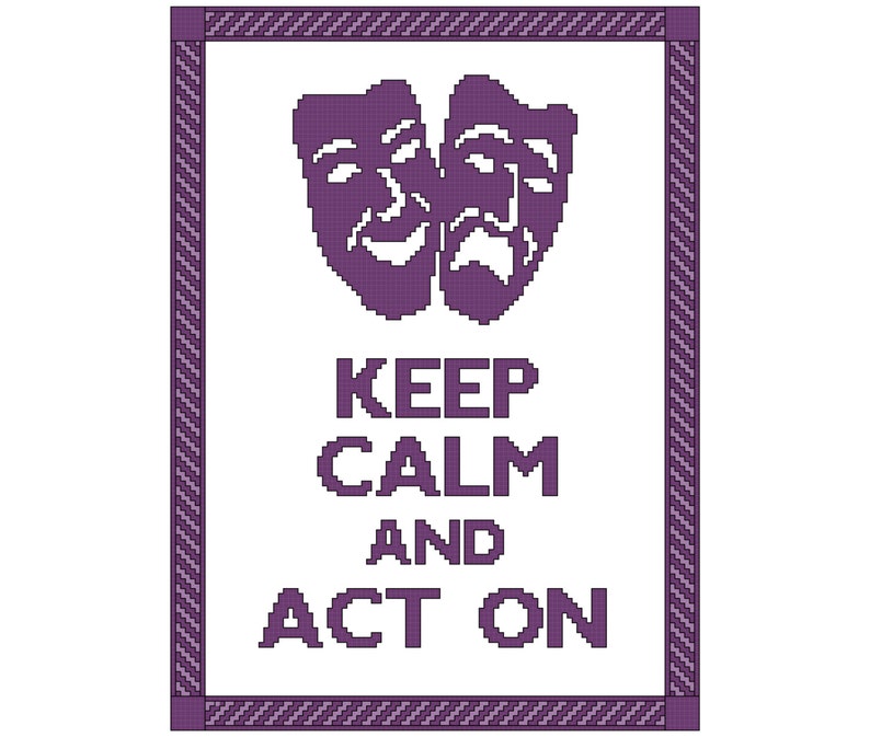 Keep Calm and Act on Cross Stitch Pattern - Etsy