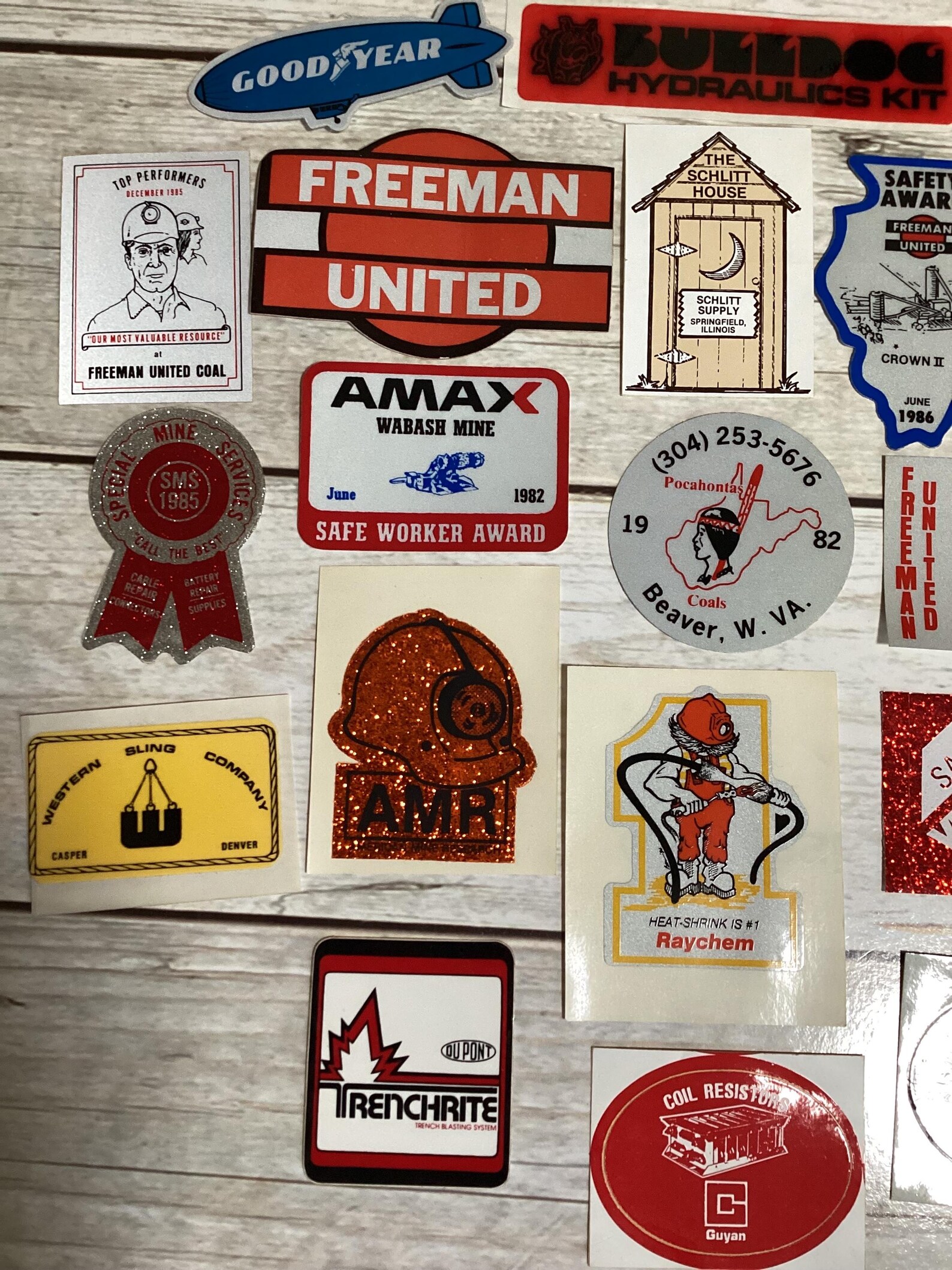 20 Pc Vintage Coal Mining Industrial Decals, Stickers - Etsy