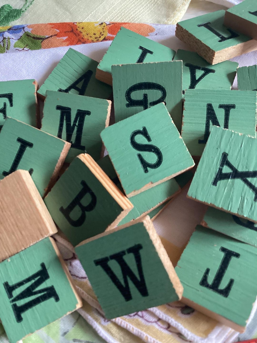 25 Vintage Wooden Anagrams, Alphabet Letters - Etsy