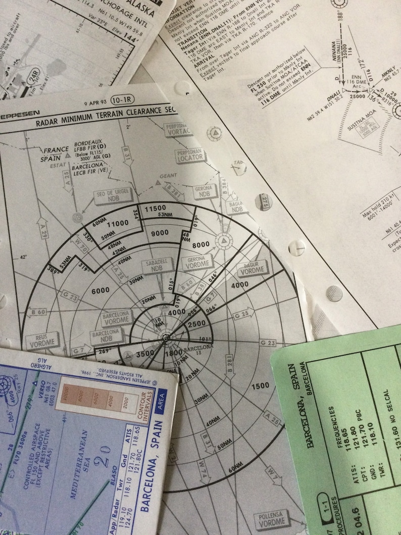 50 Vintage Flight Aviation Pilots Maps Coordinates Paper - Etsy