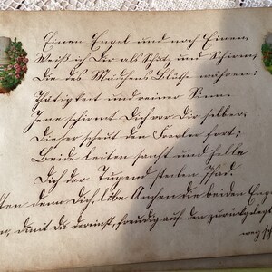 1800s German Autograph Book, Pen and Ink, Calligraphy, Junk Journal ...