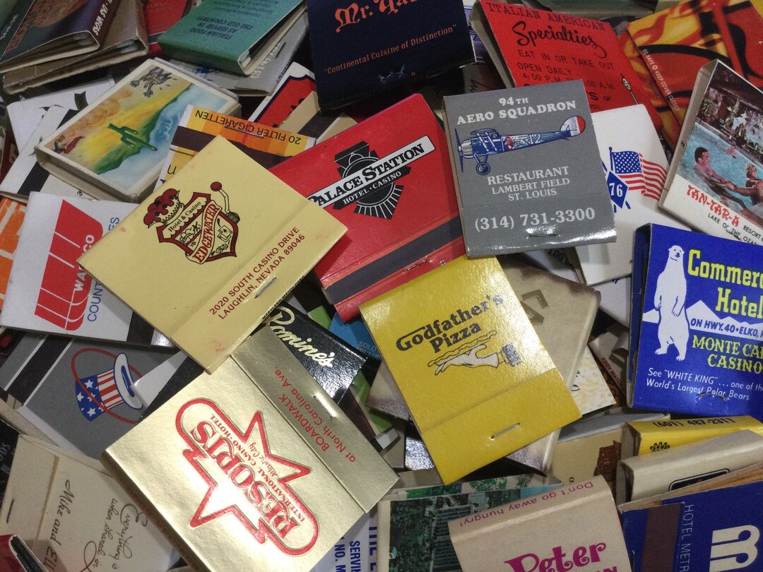 25 Vintage Matchbook Covers, Junk Journal, Paper Ephemera, Crafting ...