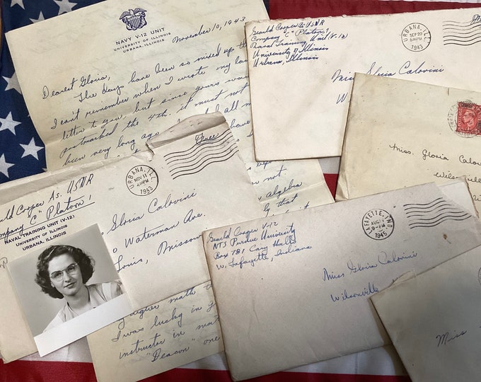 Five 1940s WW2 Era Handwritten Letters, Paper Ephemera, Postmarks ...