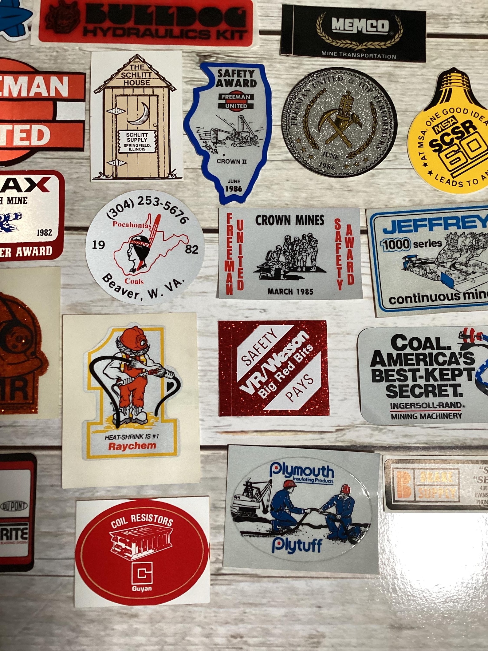 20 Pc Vintage Coal Mining Industrial Decals, Stickers - Etsy