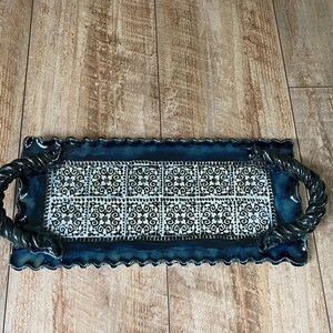 Handmade Pottery Ceramic Tray With Braided Handles - Etsy