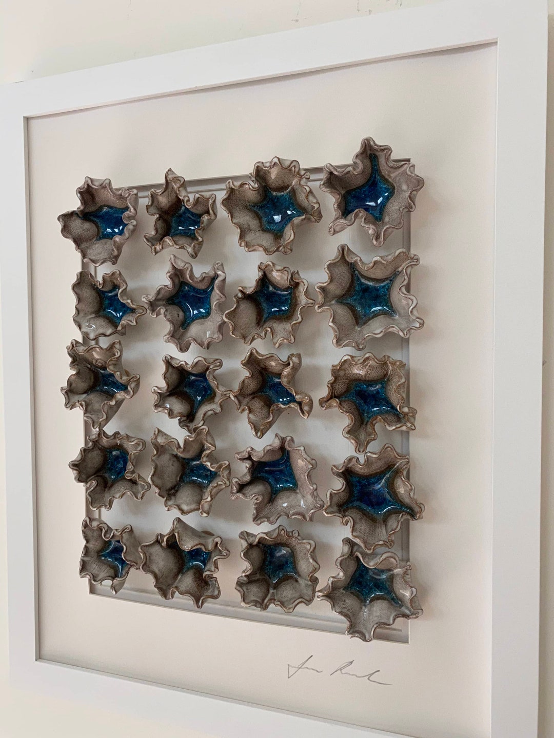 Handmade Modern Pottery Flowers Wall Art - Etsy