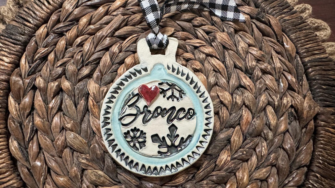 Handmade Pottery Ceramic Bronco Christmas Ornament - Etsy