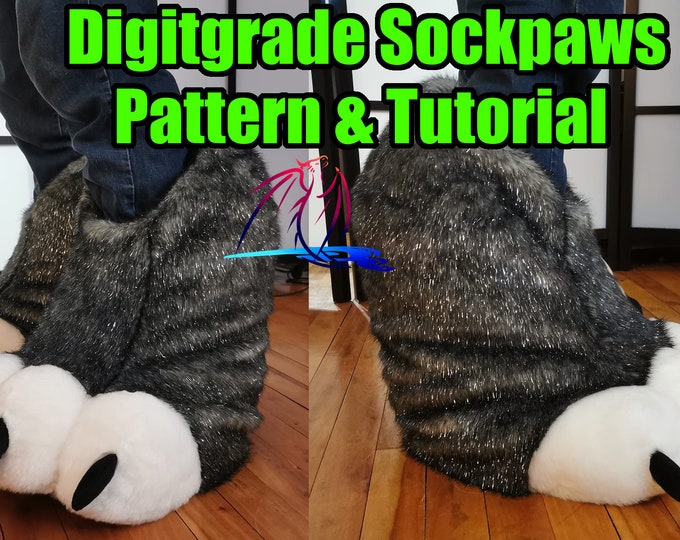 Slim Plantigrade Fursuit Feetpaw Pattern + Tutorial (PDF Download ...