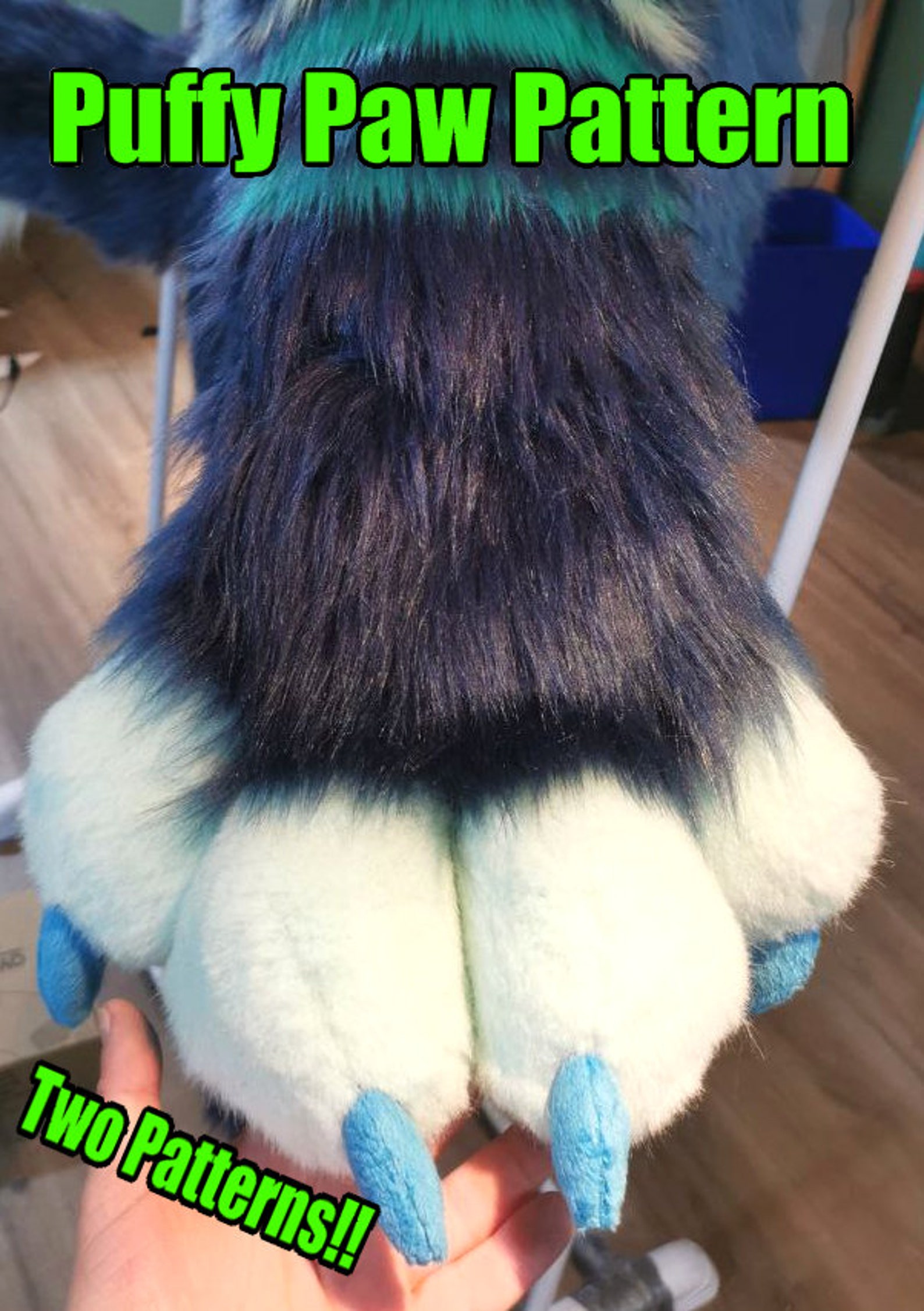 Puffy Paw Pattern PDF Download 2 Styles - Etsy