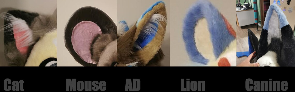 Fursuit Ears Pattern Pack 7 Patterns - Etsy