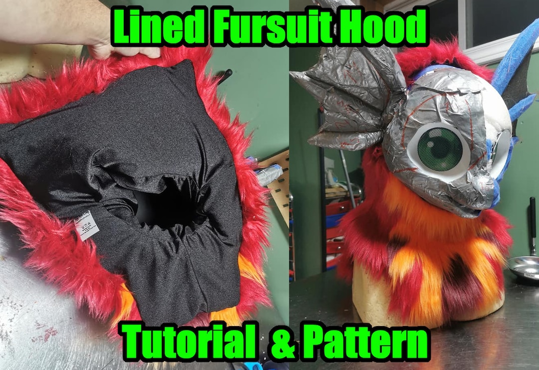 Lined Fursuit Hood Tutorial & Pattern - Etsy