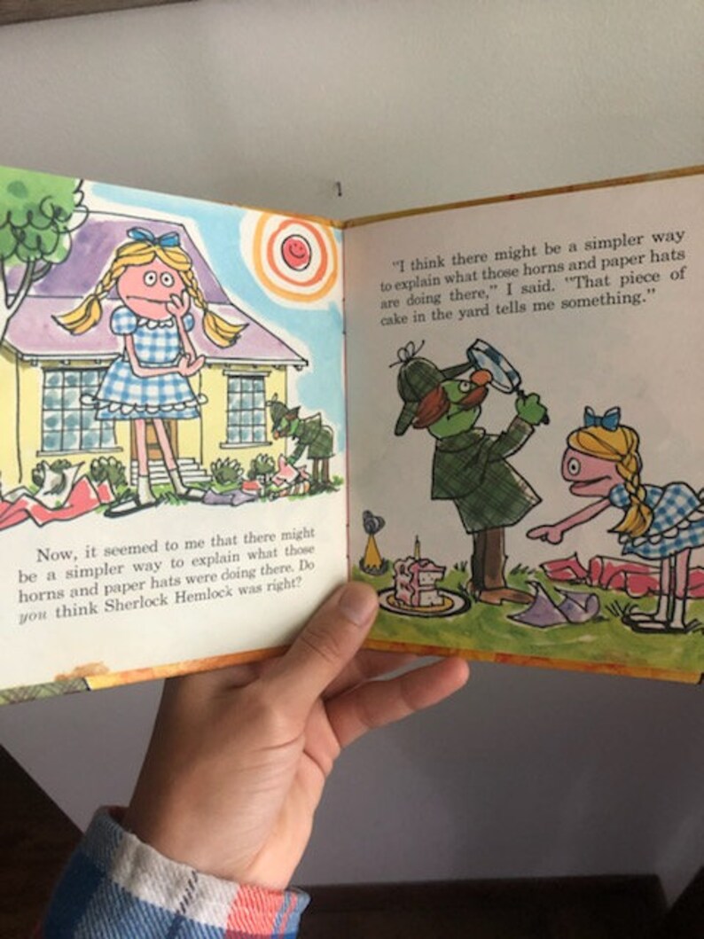 Vintage 1972 Sesame Street SHERLOCK HEMLOCK Book Reading Education ...