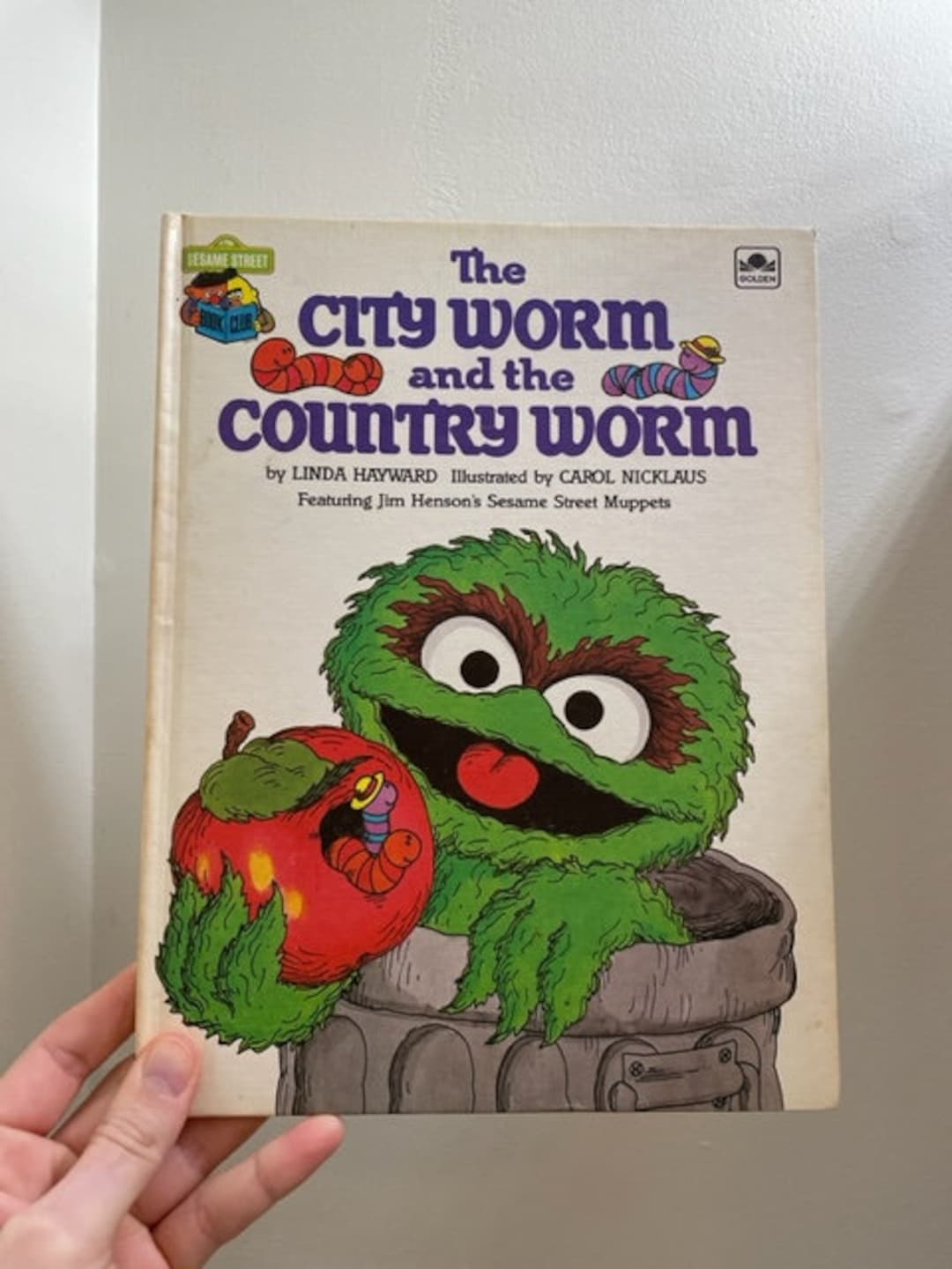 1983 Hardcover Sesame Street Book Club the City Worm and the Country ...