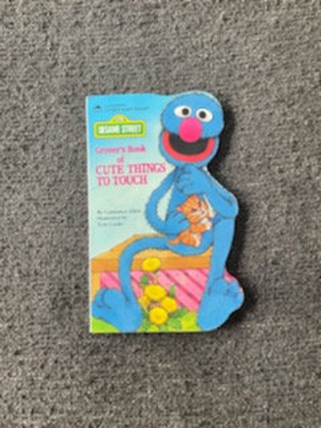 1990 Hardcover Board Book Golden Sturdy Shape Book Sesame Street Grover ...