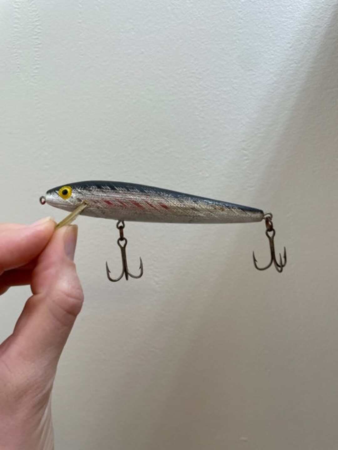 REBEL Vintage MINNOW Black & Silver Lure, Rebel Made in USA Minnow ...