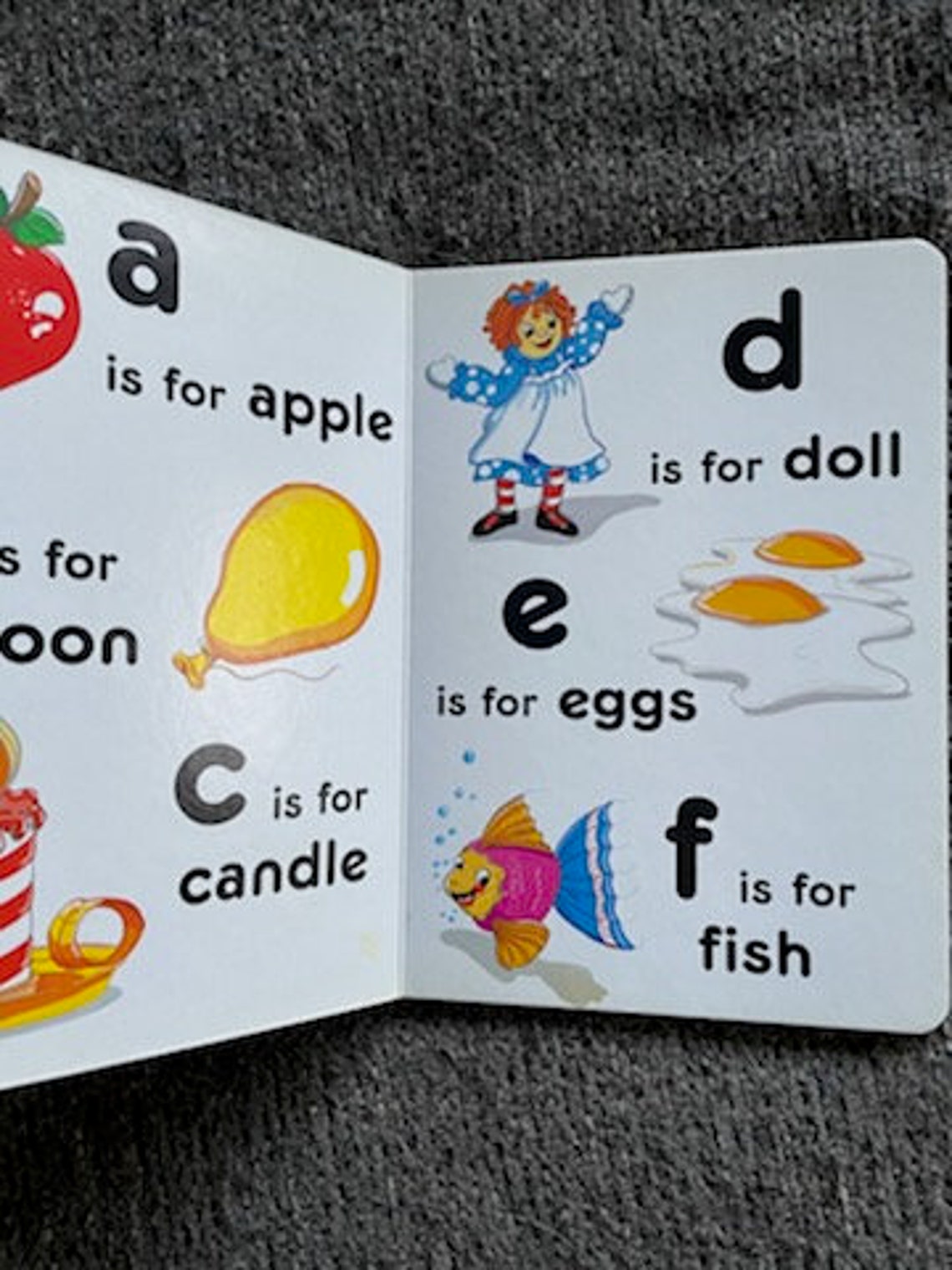 Small Board Book Hardcover Vintage ABC First Words and Letters - Etsy