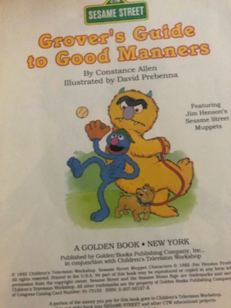 1992 Hardcover Little Golden Book Sesame Street Groover's - Etsy