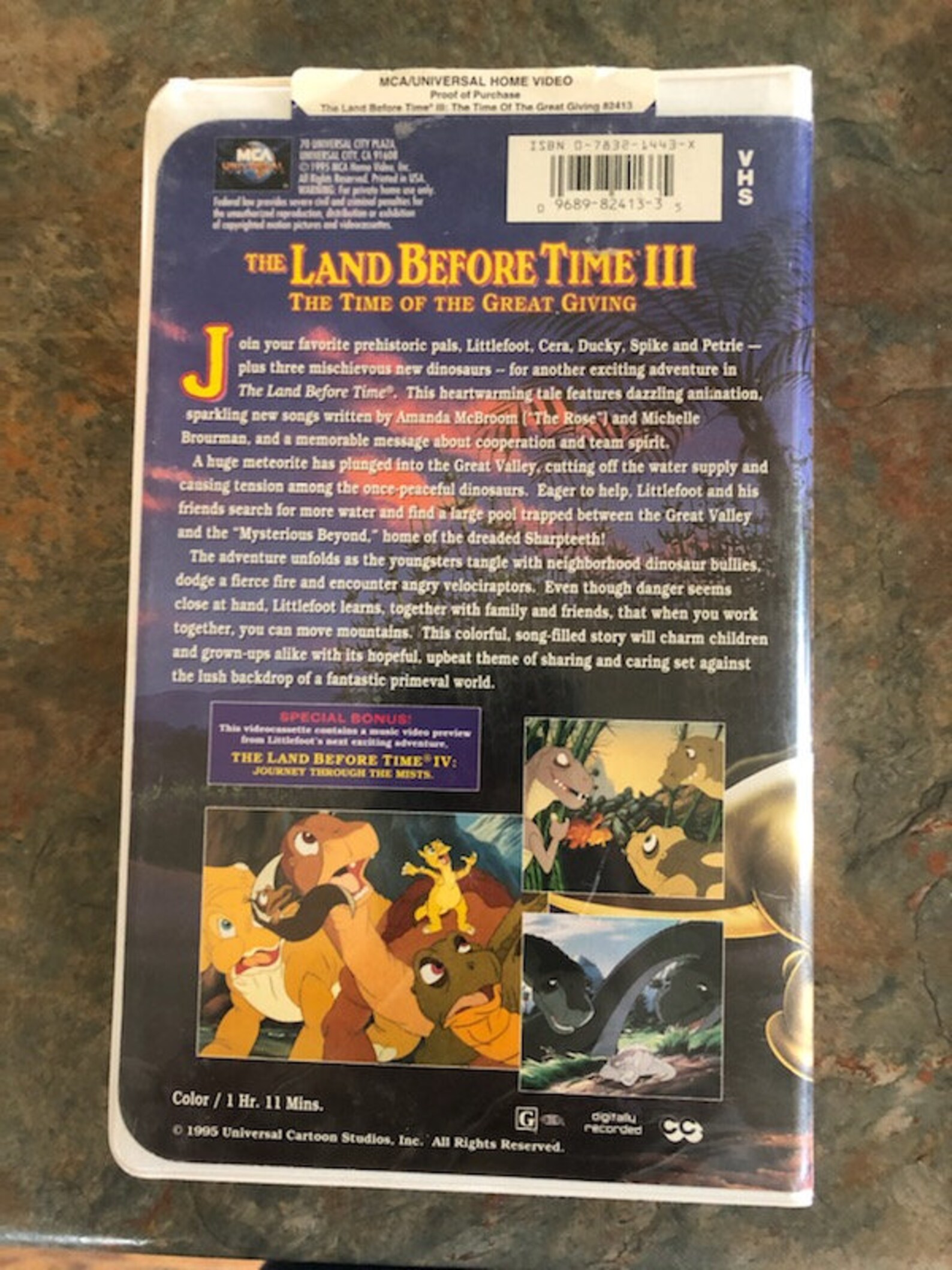 Vintage the Land Before Time III the Time of the Great Giving - Etsy