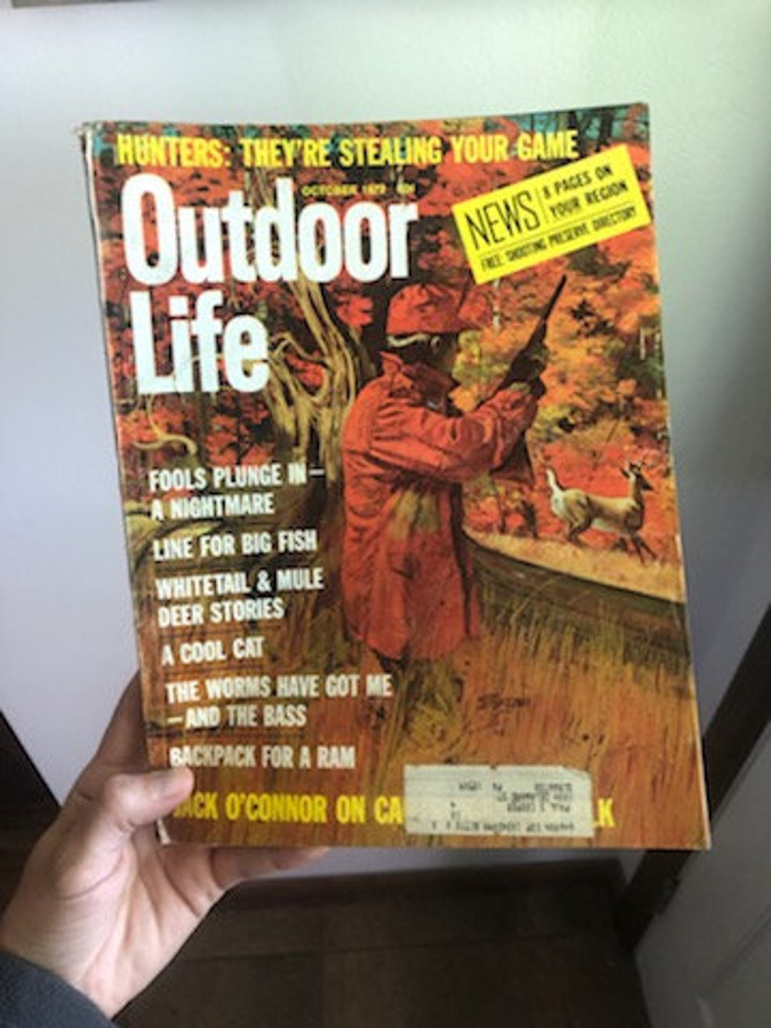 Vintage Outdoor Life Magazine, October 1972 60 Cent Issue, Hunting ...